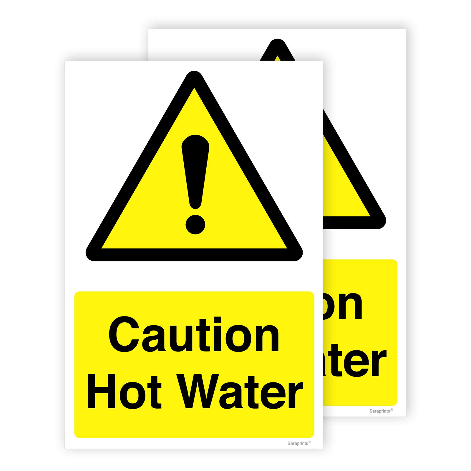 Pack of 2 Hot Water Sticker Self Adhesive (150 x 100 mm) Waterproof ...