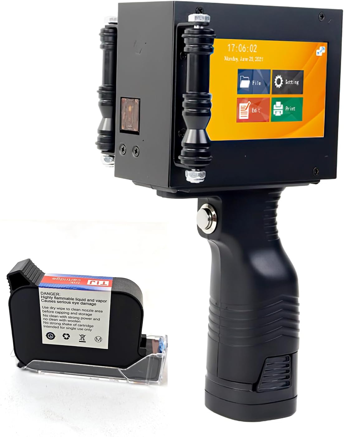 Portable Handheld Printer Intelligent Handheld Inkjet Printer Gun with ...