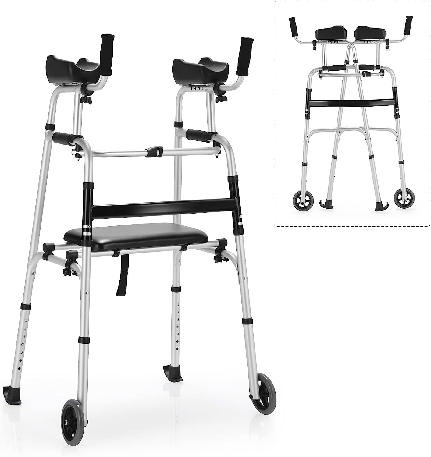 Amazon.com: Nightcore Adjustable Standard Walker, Rolling ...