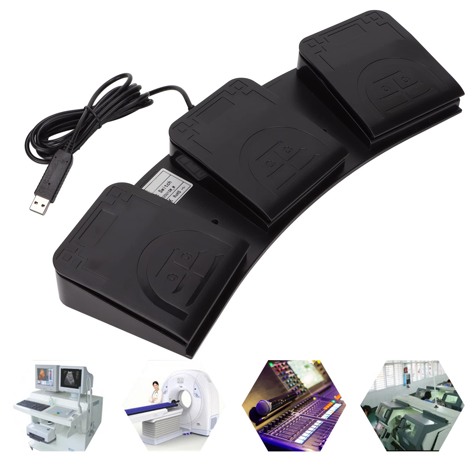 Snapklik.com : PC USB Triple Foot Switch Pedal, USB Triple Foot Pedal ...