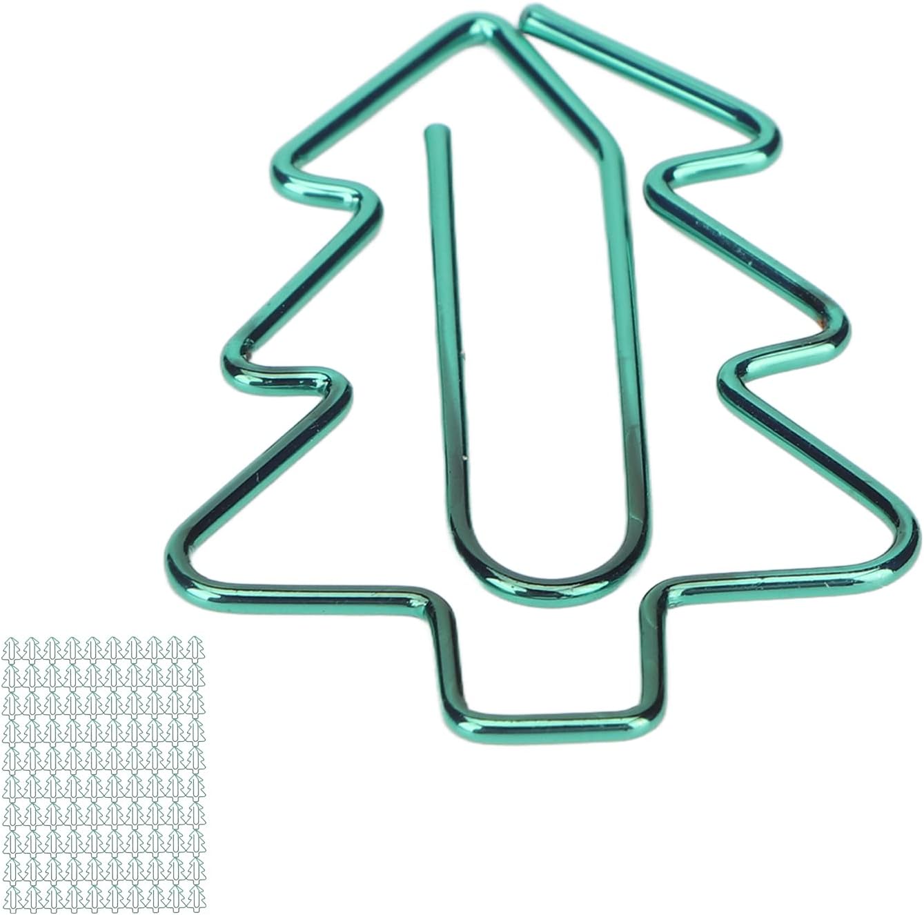 Amazon.com : 100Pcs Green Christmas Tree Paper Clips, Metal Lightweight ...