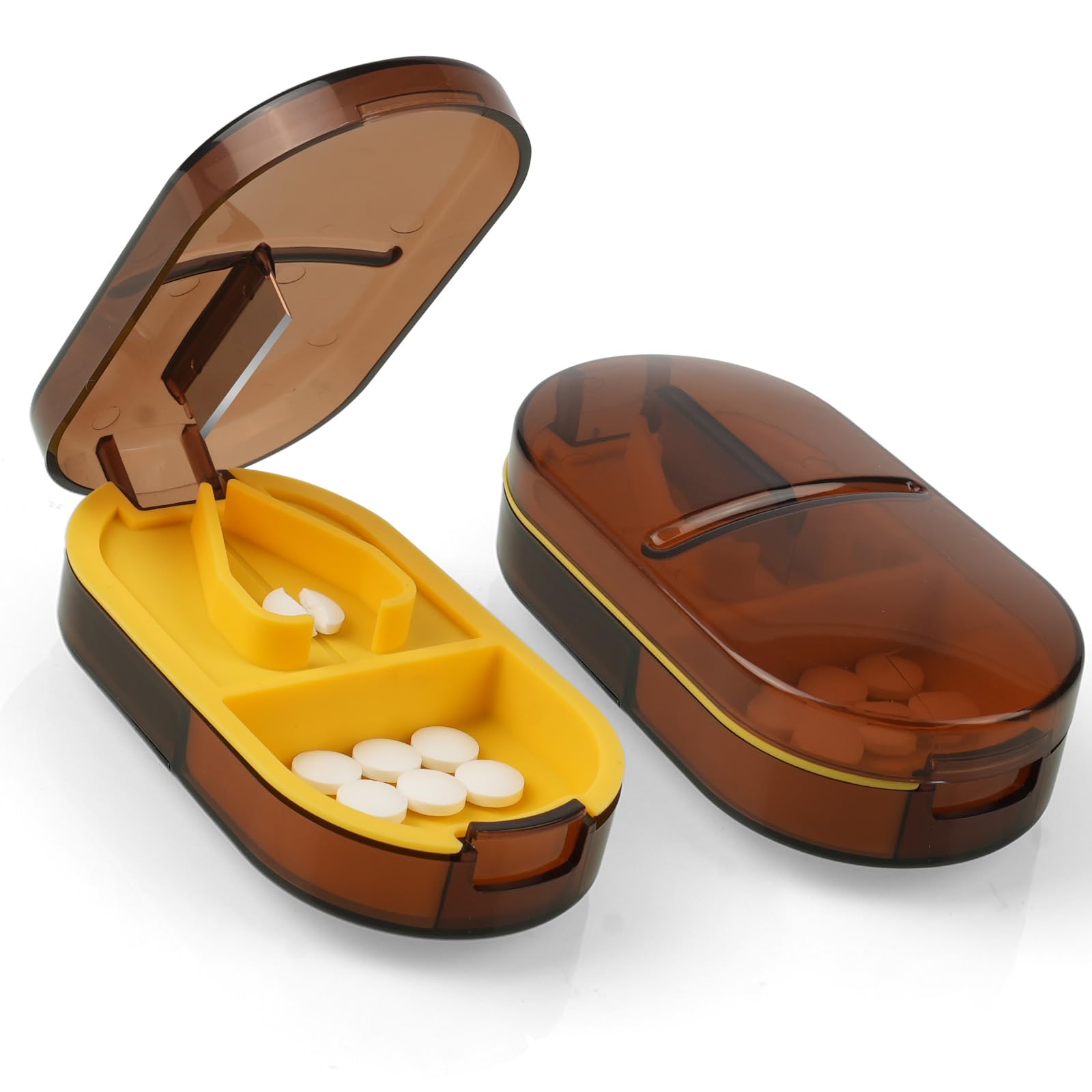 ACWOO Small Pill Tablet Cutter, Portable Pill Splitter for Small and ...