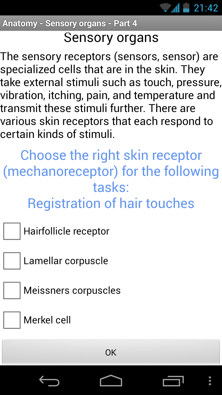Anatomy - Sensory Organs - Part 4 - App on Amazon Appstore