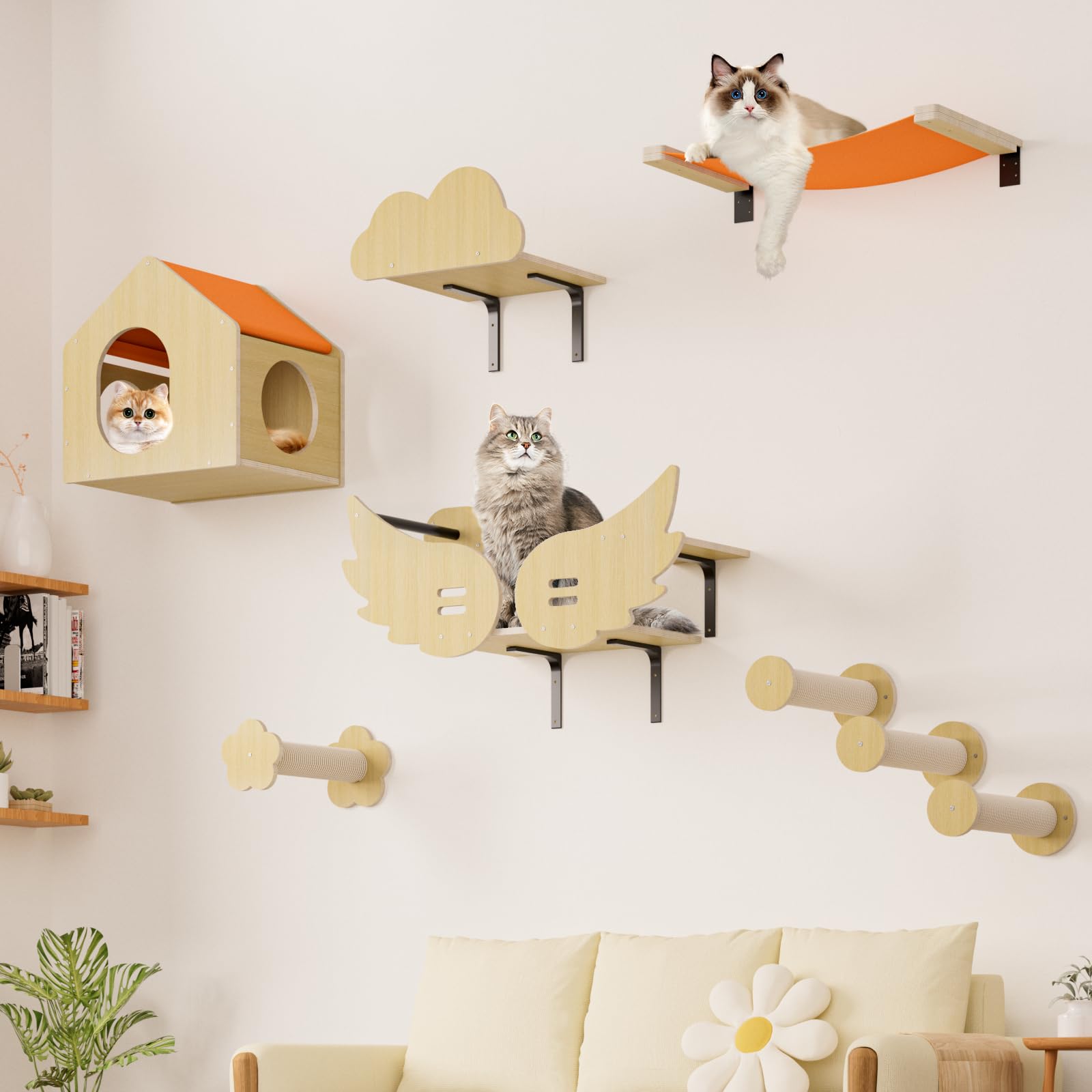 Amazon.com : automoris Cat Wall Shelves for Wall, Cat Wall Furniture ...