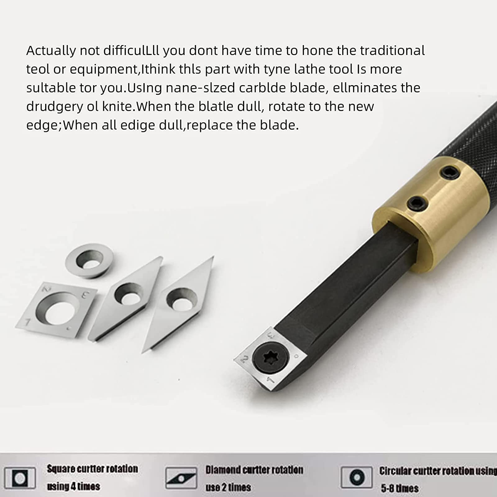 Wood Lathe Chisels Carbide Tip Wood Lathe Turning Tool Kit Lathe ...