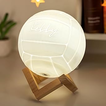 16 Color Custom Name 3D Volleyball Night Light Room Lamp Volleyball ...