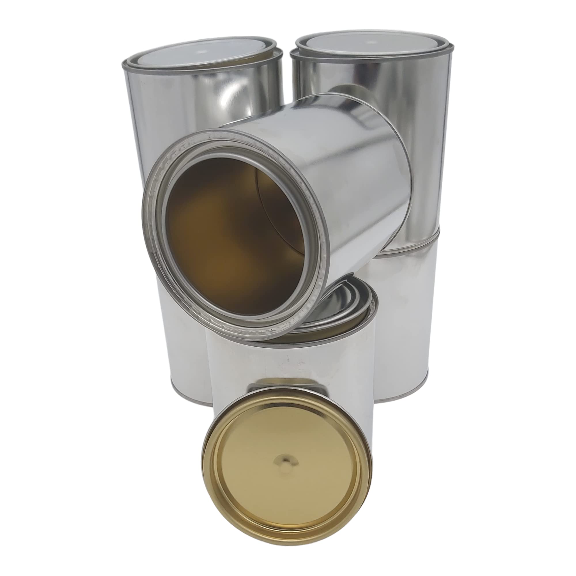 Amazon.com: AUTORIND Empty Quart Size Lined Metal Paint Can with Lids ...