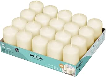 Amazon.com: Bolsius Ivory Pillar Candles – 2x3 Inches – 20 Pack ...