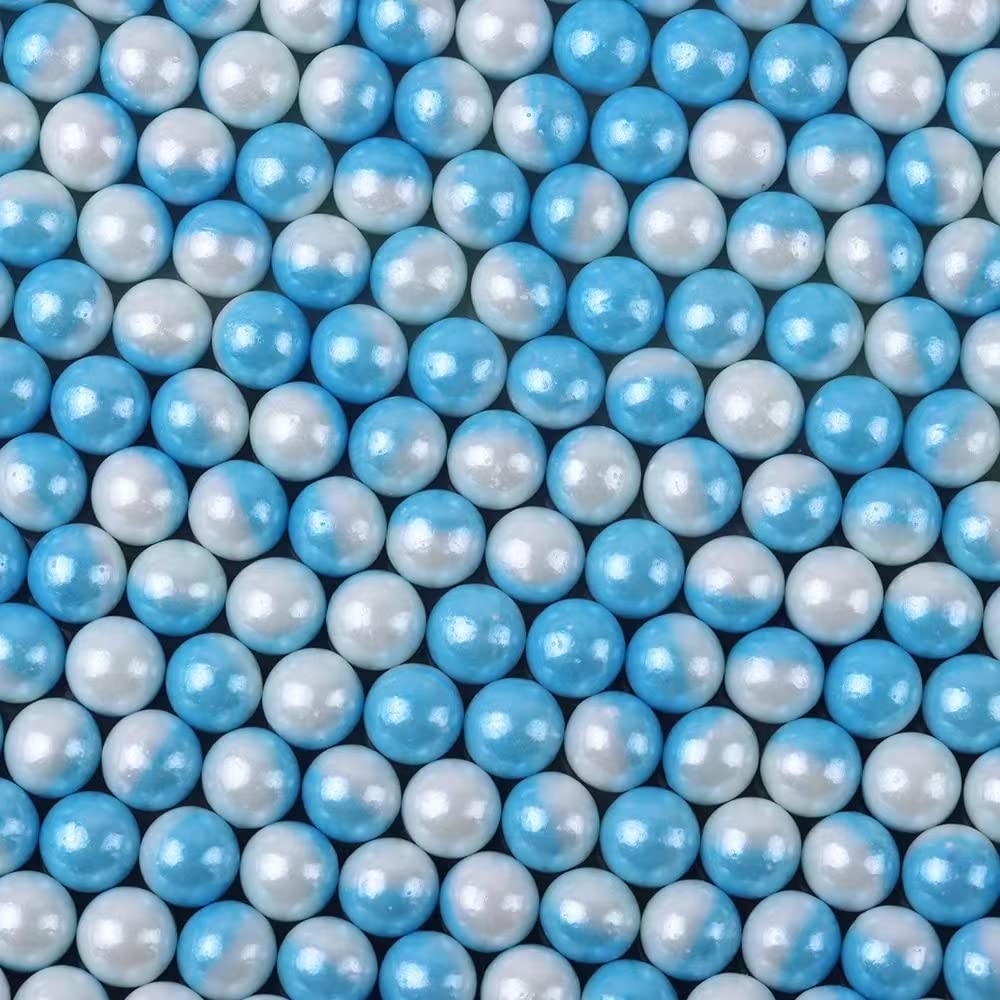 Snapklik.com : White Blue Edible Pearl Sprinkles, Christmas Cake ...