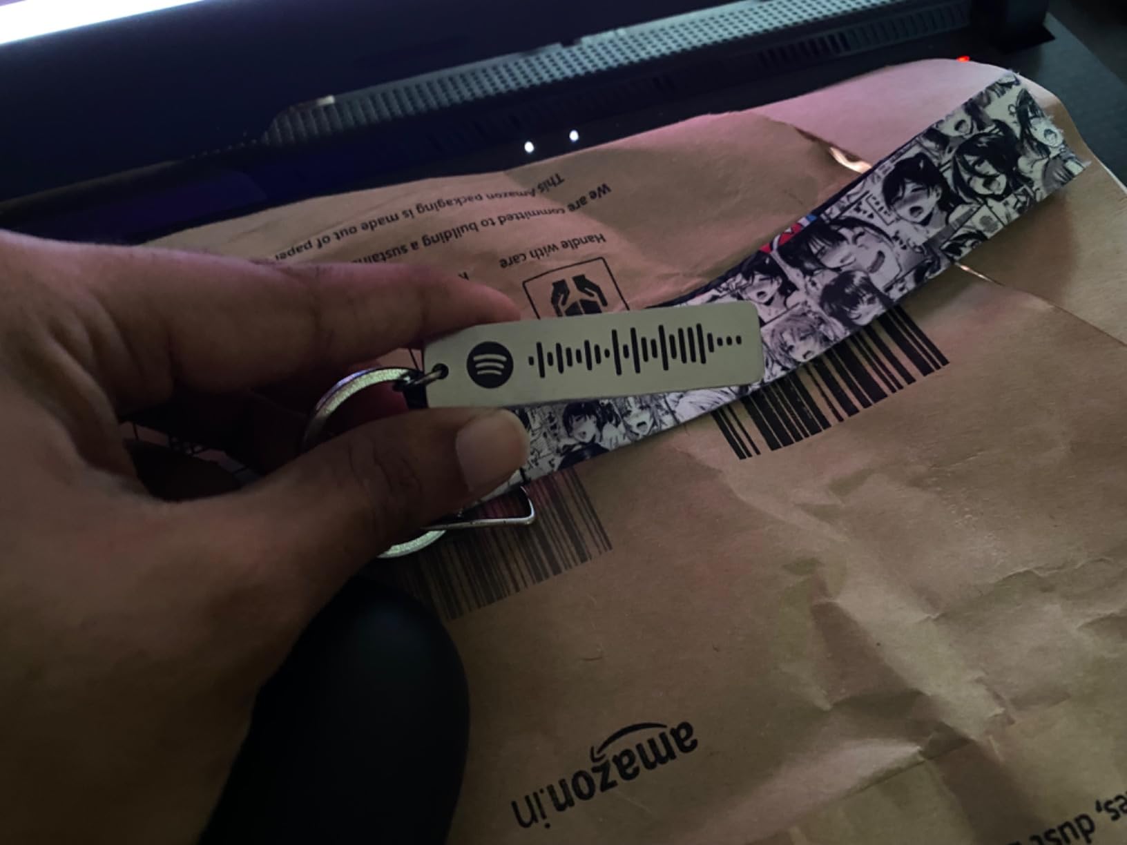 Wacky Personalized Spotify Code Steel Keychain Custom Music Spotify ...