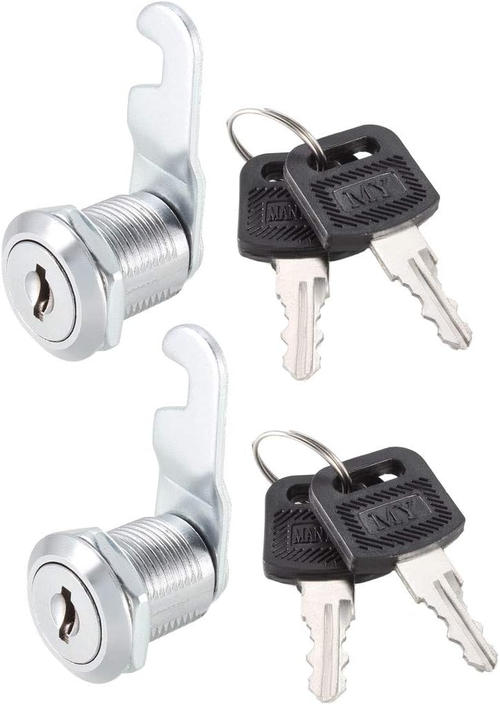 uxcell Cam Lock 3/4" Cylinder Length Cabinet Locks with No.1 Cam, Fits ...