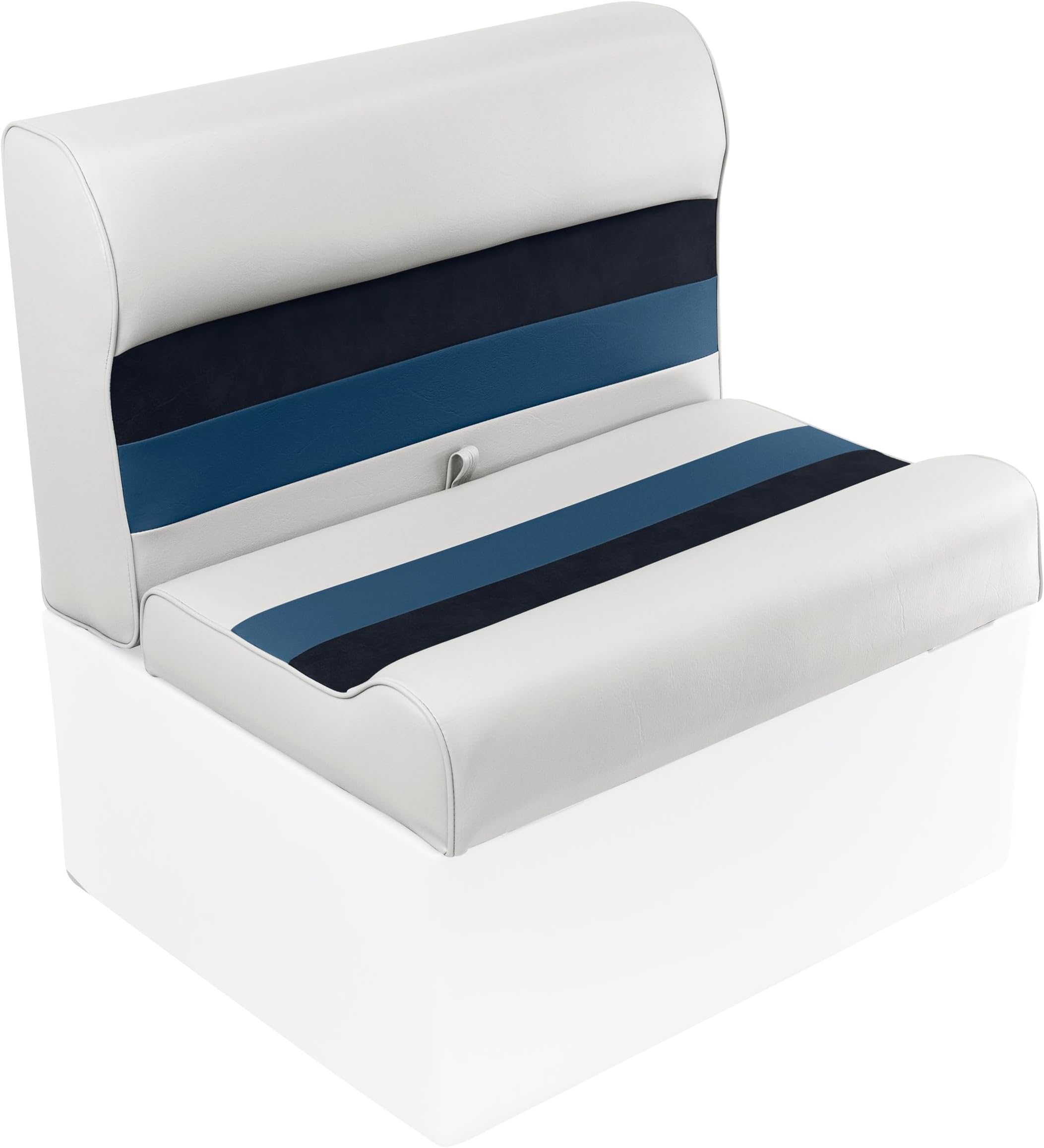 Amazon.com: DeckMate 55'' Classic Pontoon Boat Seat Bench - Gray, Blue ...