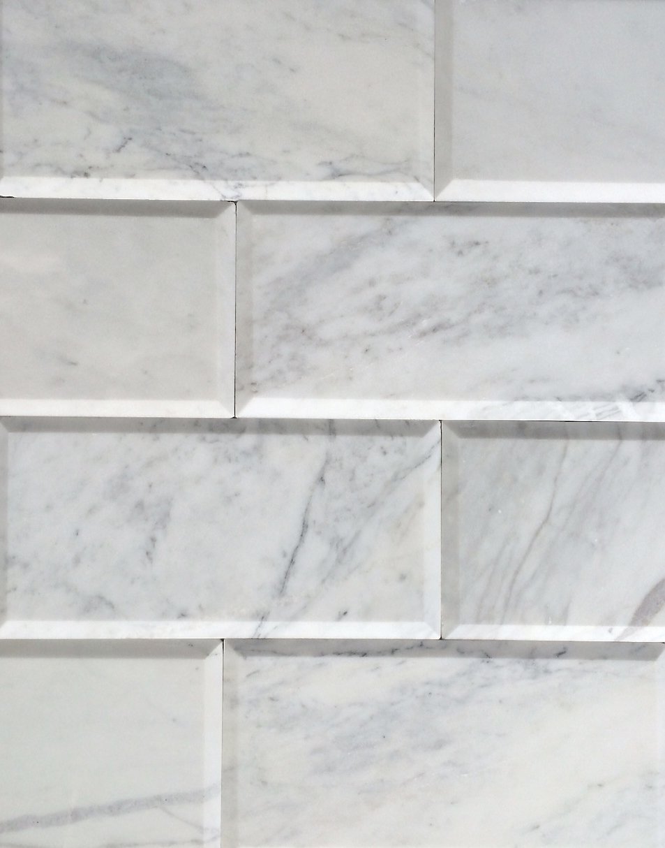 Beveled Marble Subway Tile