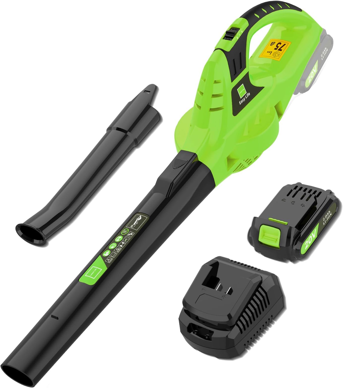 Amazon.com: Leaf Blower Cordless, 21V Handheld Electric Leaf Blower ...