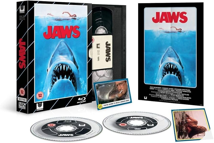 Jaws Anniversary Vhs Jaws' Swims Onto 50th Anniversary SteelBook 4K