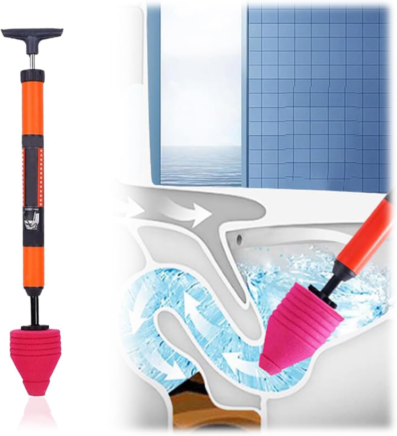 Inodoro de alta presión para desbloquear un disparo, inodoro de alta ...