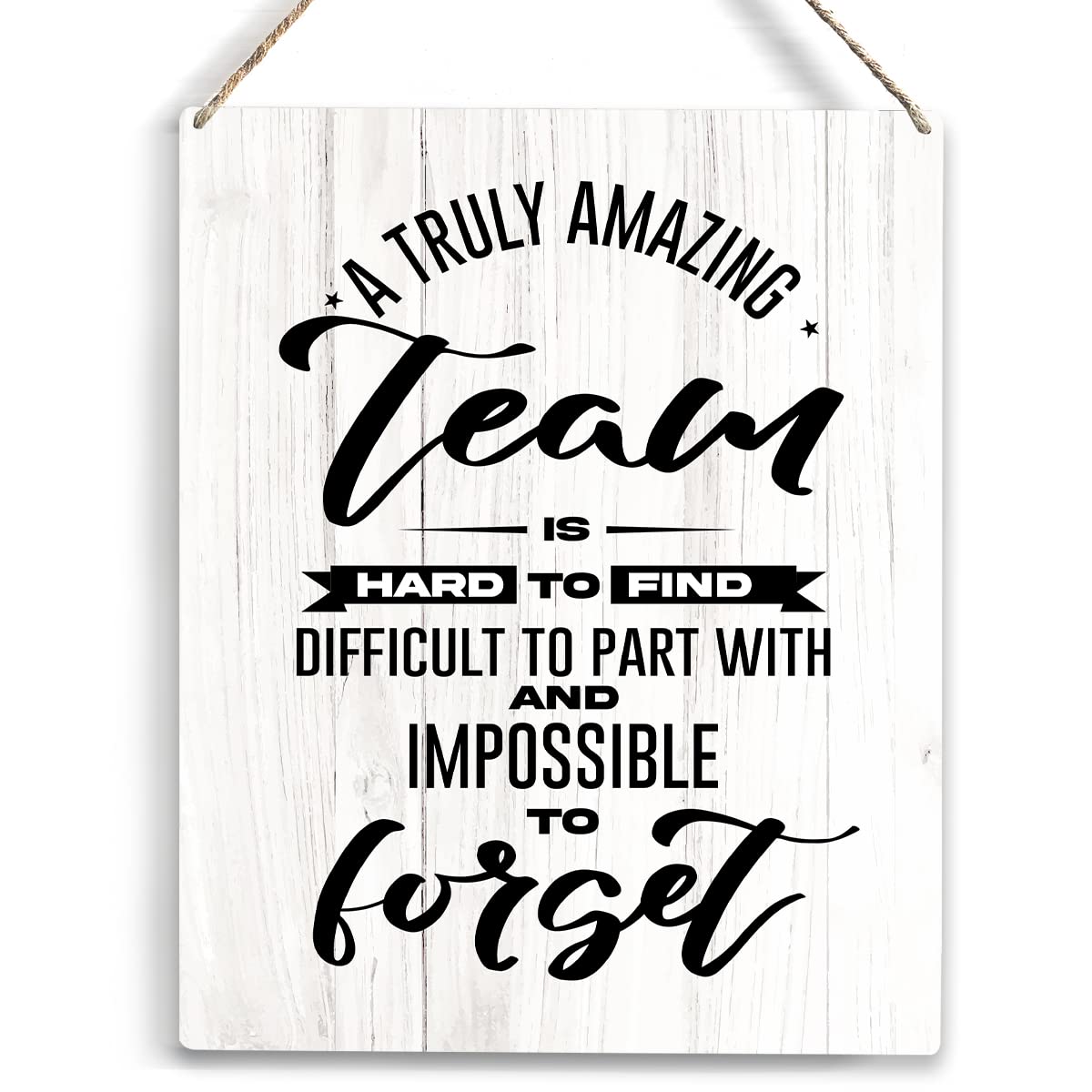 Amazon.com: A Truly Amazing Team Is Hard To Find Wooden Hanging Sign ...