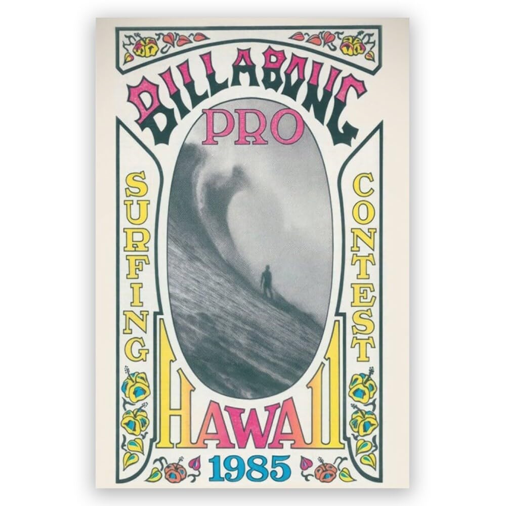 Amazon.com: Generic 1985 Vintage Surf Poster Hawaii Surfing Contest ...