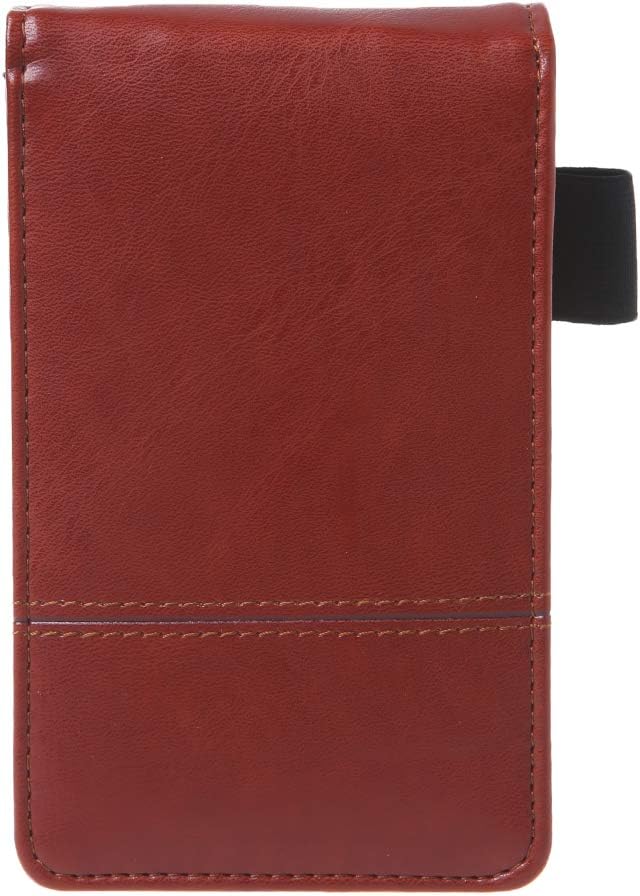 BASSK - Blocco note tascabile, formato A7, copertina in pelle, con ...