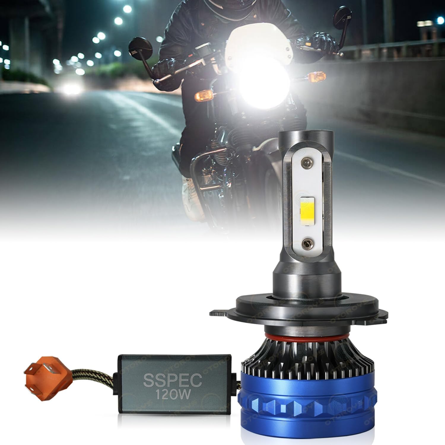 RWT H4 Headlight Bulb 35W Brighter 3D 6 LED For Bajaj Pulsar 150- White ...