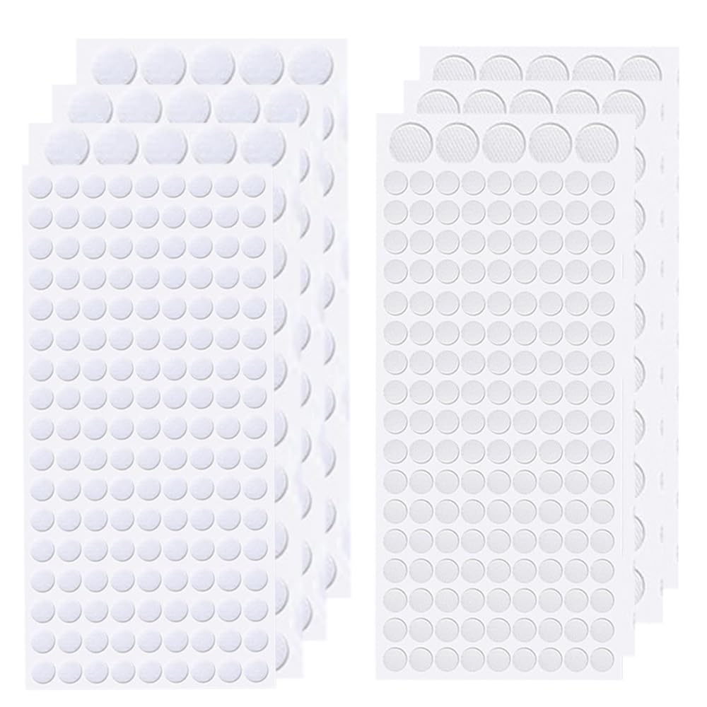 606 Pcs Self Adhesive Dots,10mm and 20mm Hook and Loop Dots Double ...
