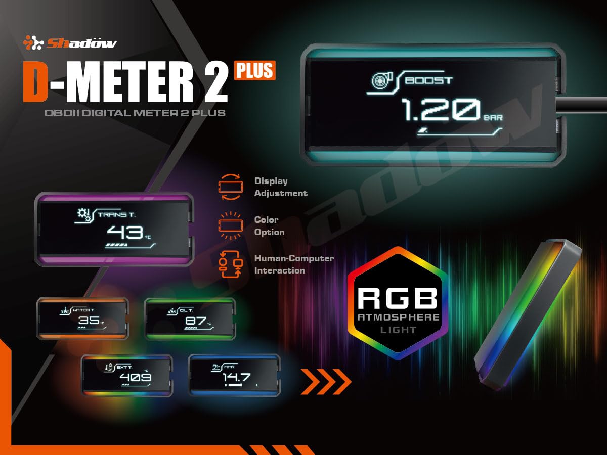 Snapklik.com : Shadow OBD2 Display D-Meter 2 Plus - Minimalist ...