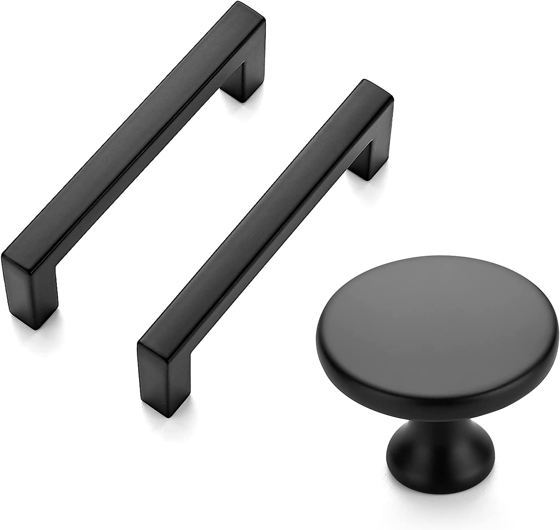 Ravinte 30 Pack 3 Inch Black Square Cabinet Handles & 10 Pack 1-1/4 ...