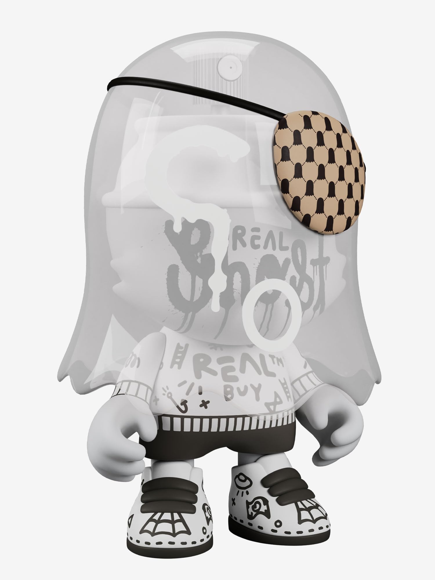 Amazon.com: Superplastic x Superghost Grey Vinyl 8-Inch Collectible ...