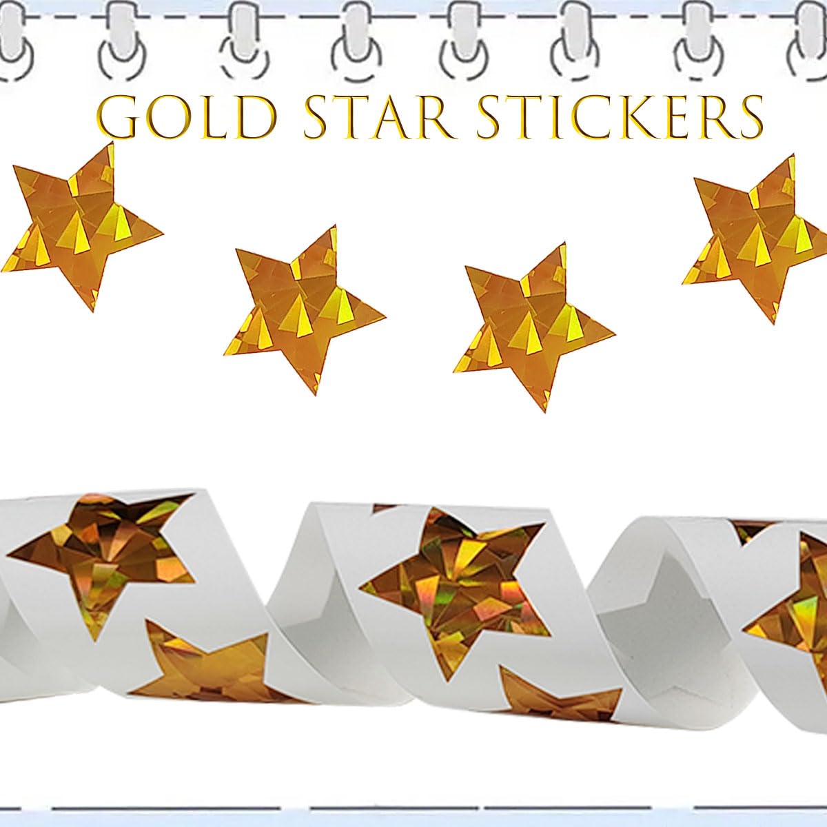 Snapklik.com : 500 Pcs Gold Star Stickers, Gold Foil Star Stickers, 1 ...