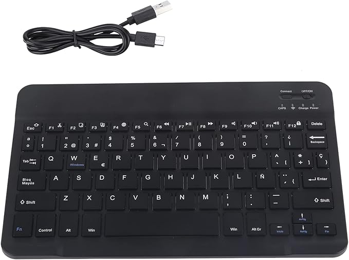 Amazon.com: Spanish & English Language Keyboard, Rechargeable Portable ...