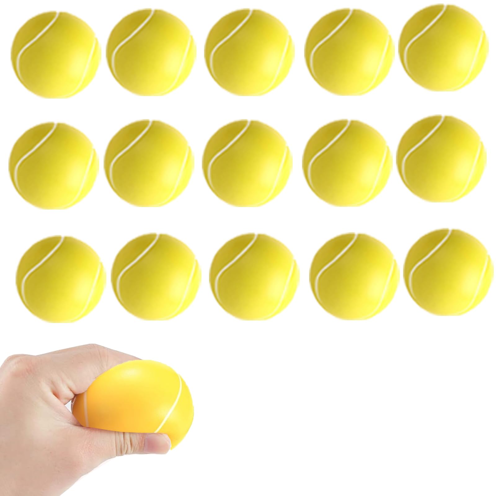 KPSRFG 15 Pcs Foam Balls, Sponge Balls, Sponge Balls for Kids, Yellow ...