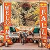 Amazon.com : Welcome Fall Decor Porch Banner - Fall Outdoor Decorations ...
