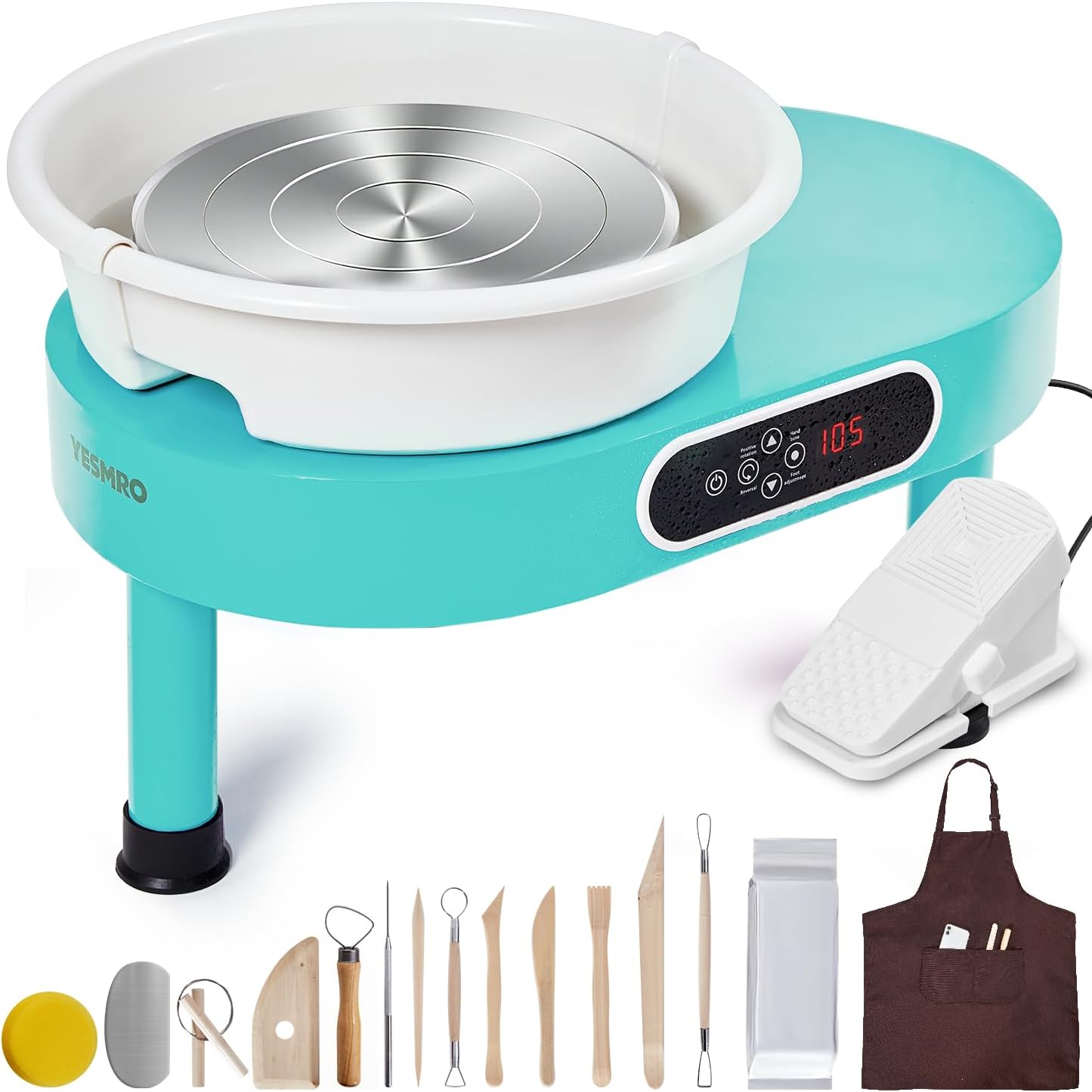 Amazon.com: YESMRO Pottery Wheel Forming Machine with Detachable Basin ...