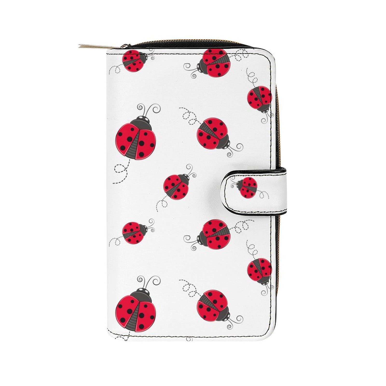 Amazon.com: LYAHVGU Cute Red Ladybug Cartoon Pattern Leather Wallets ...
