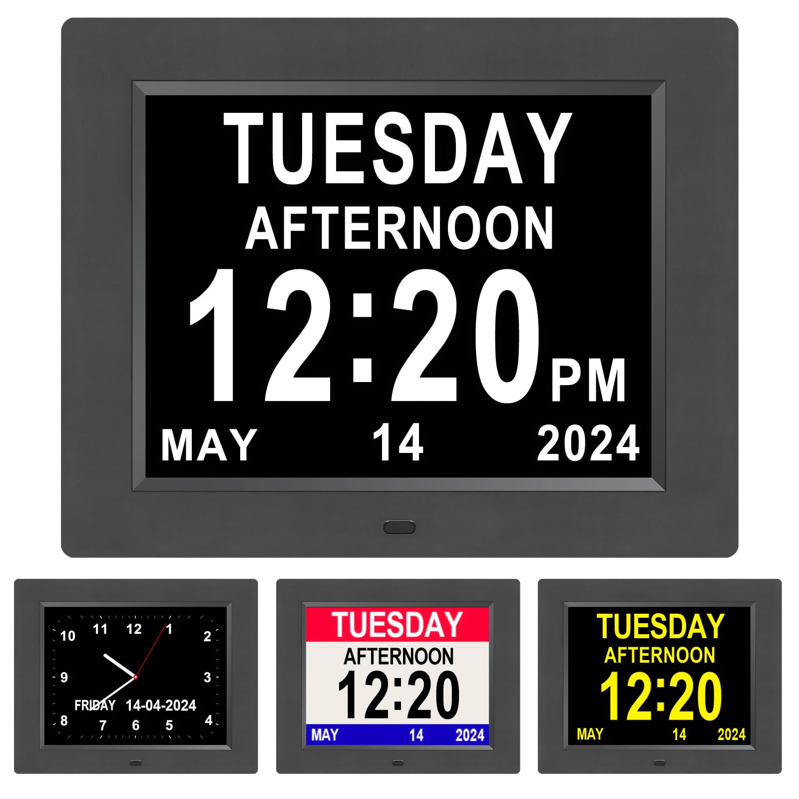 Amazon.com: Jaihonda Clock with Day and Date for Elderly,Large Number ...