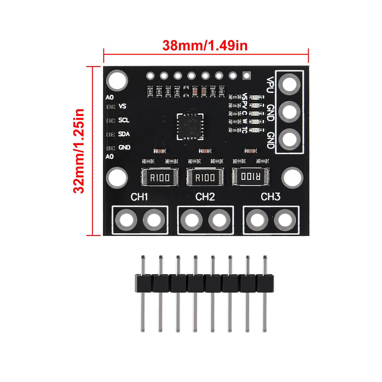 Snapklik.com : DIANN 2pcs I2C INA3221 Triple-Channel Shunt Current ...