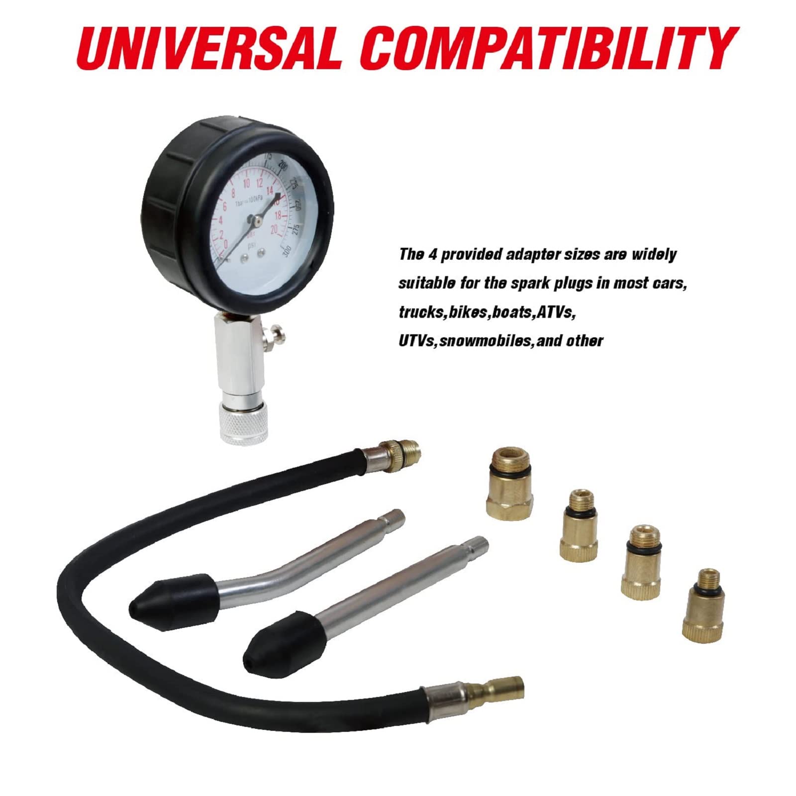 Snapklik.com : Torin Engine Compression Test Kit, 8 PCS, 0-300 Psi ...