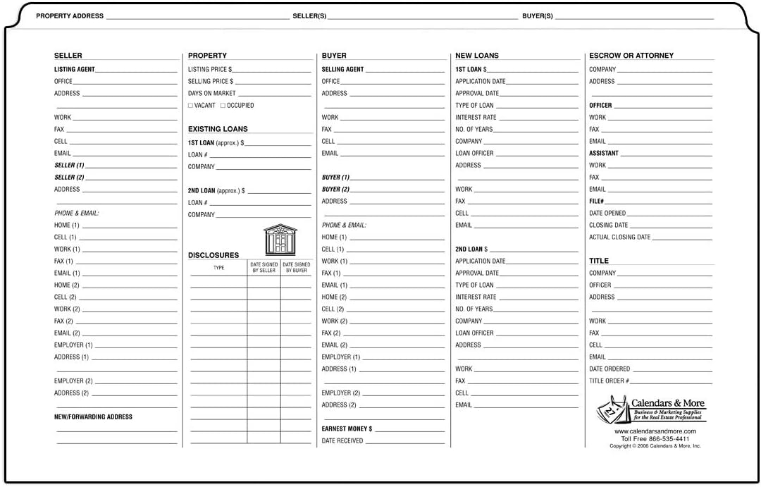 Amazon.com : Real Estate Transaction Folders - Legal Size - Real Estate ...