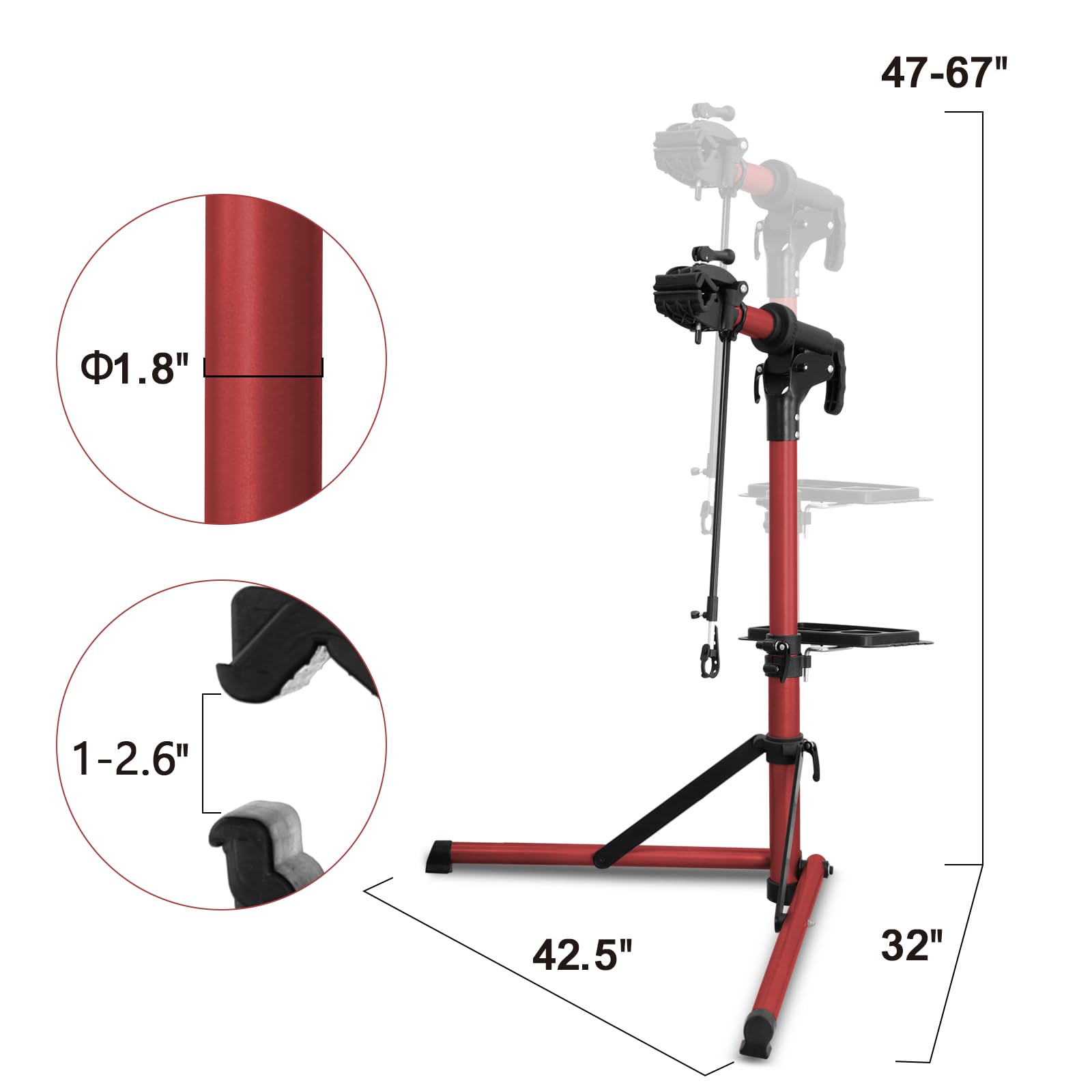 Snapklik.com : Heavy Duty Electric Bike Repair Stand Max 110 Lbs ...