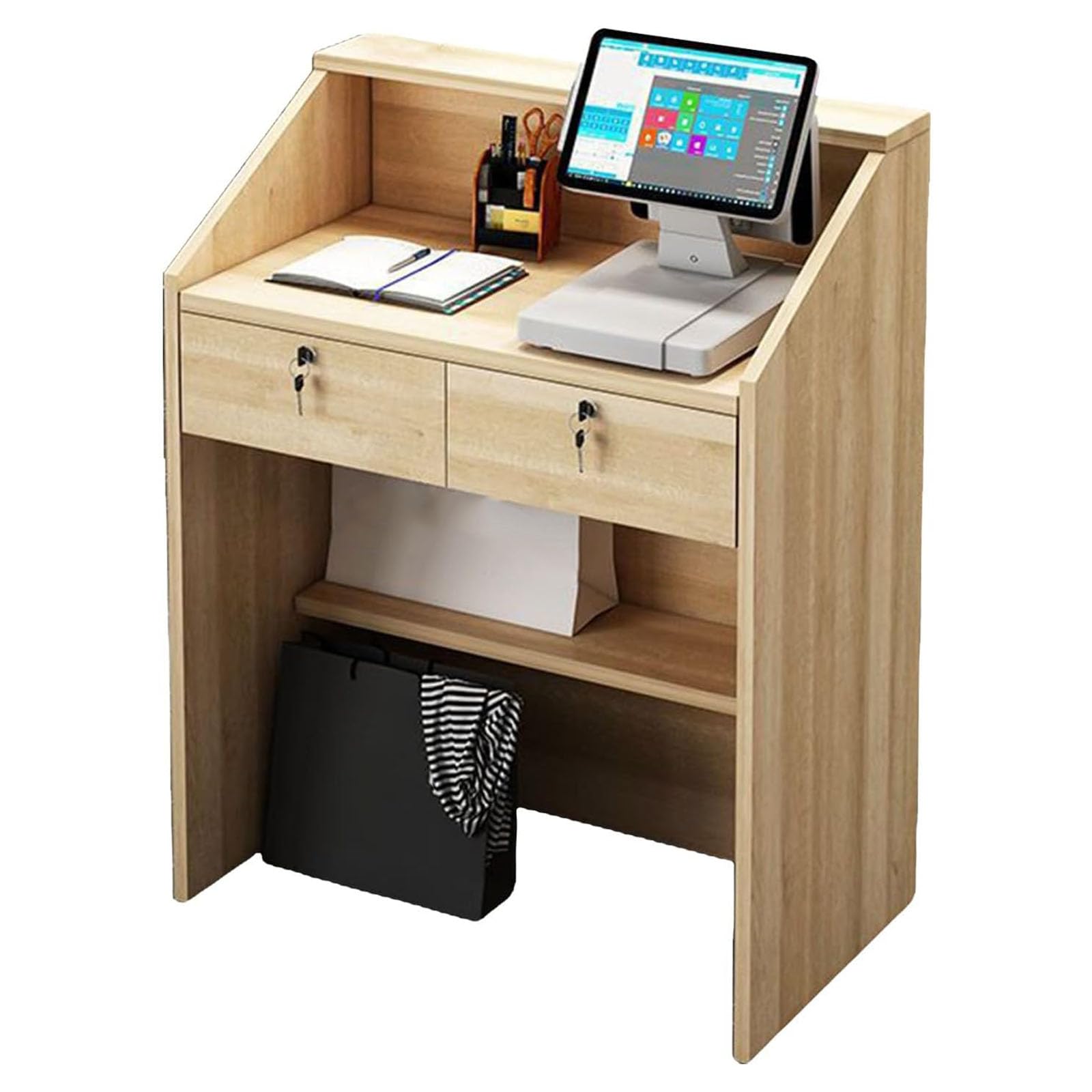 Reception Table With Lockers Small Reception Desk Modern Retail Counter ...