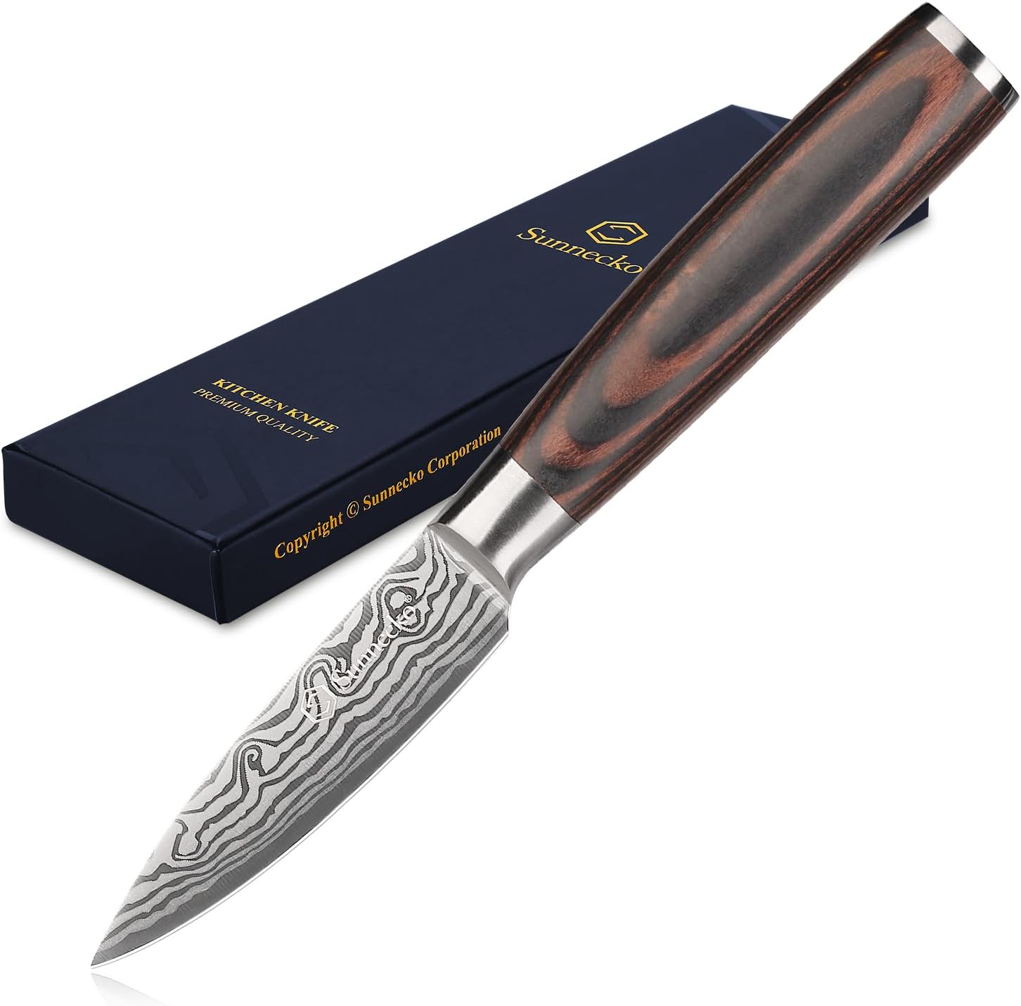 Amazon.com: Sunnecko Small Kitchen Knife 3.5 Inch Paring Knife High ...