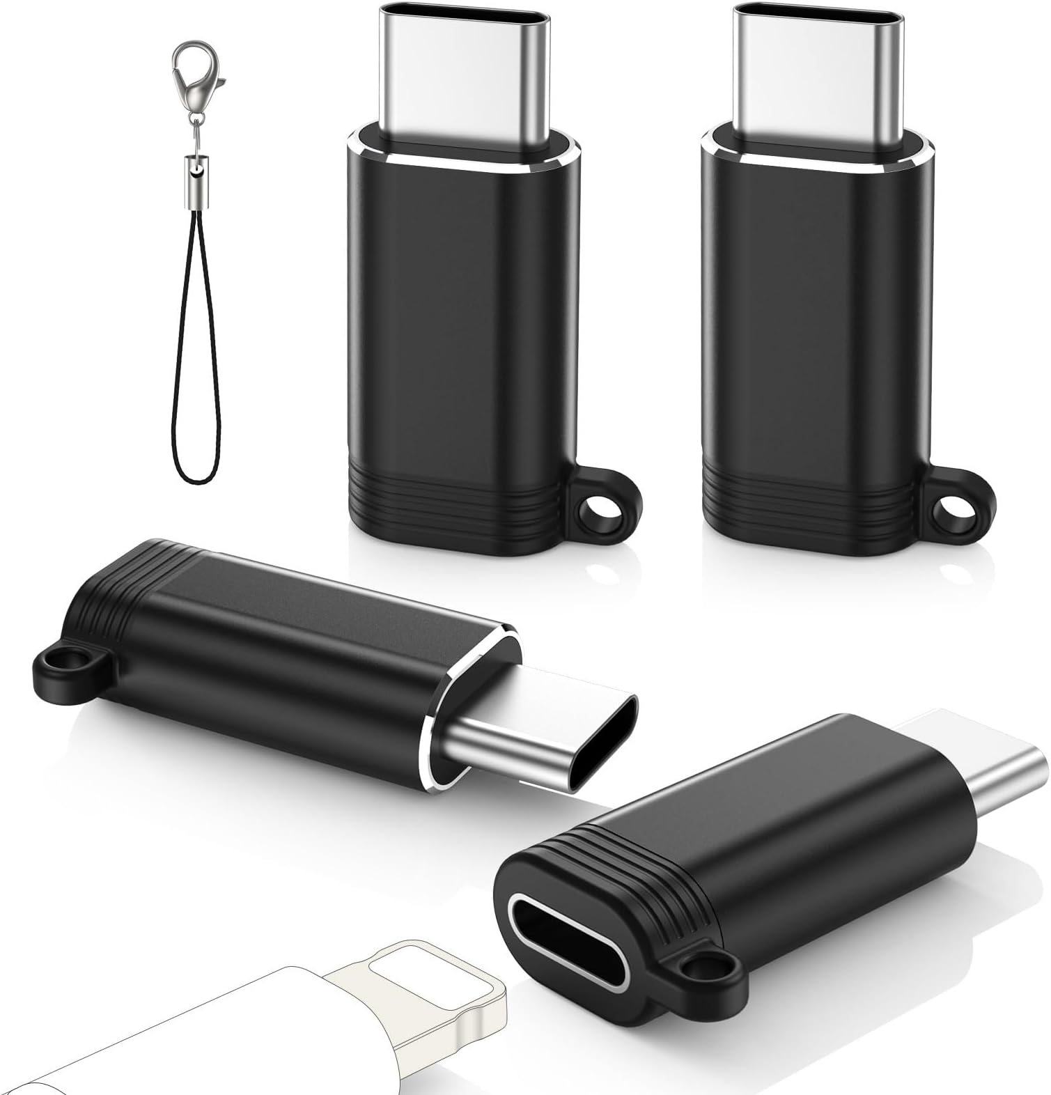 Amazon.com: 5 Pack USB C to Lightning Charge Adapter for iPhone 16 15 ...