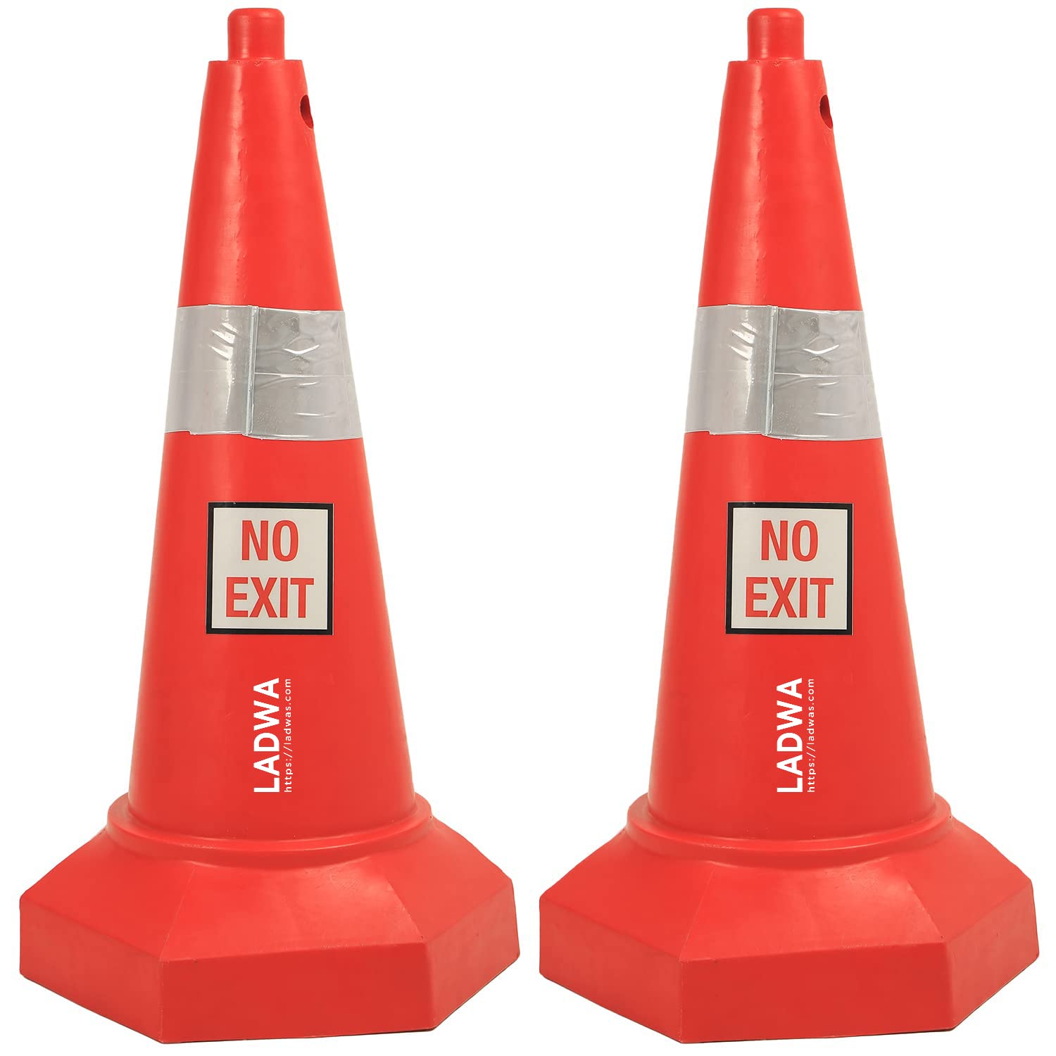 LADWA 5 kg Heavy Base Road Traffic Cone, Non Topple, No Fly Cone with ...