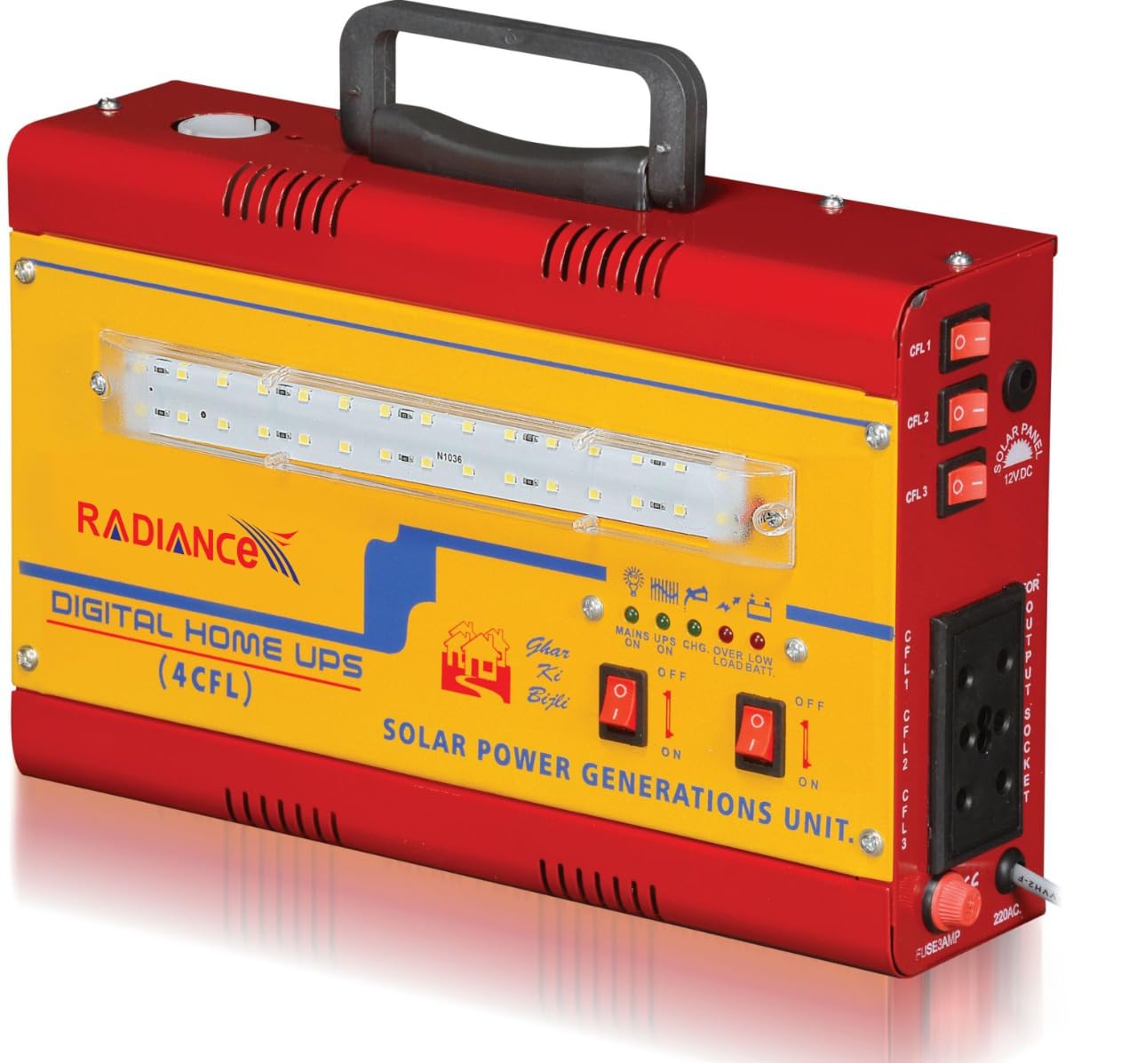 Radiance CFL UPS Mini invertor can (PT-300) with 12V 7.2 AH Battery ...