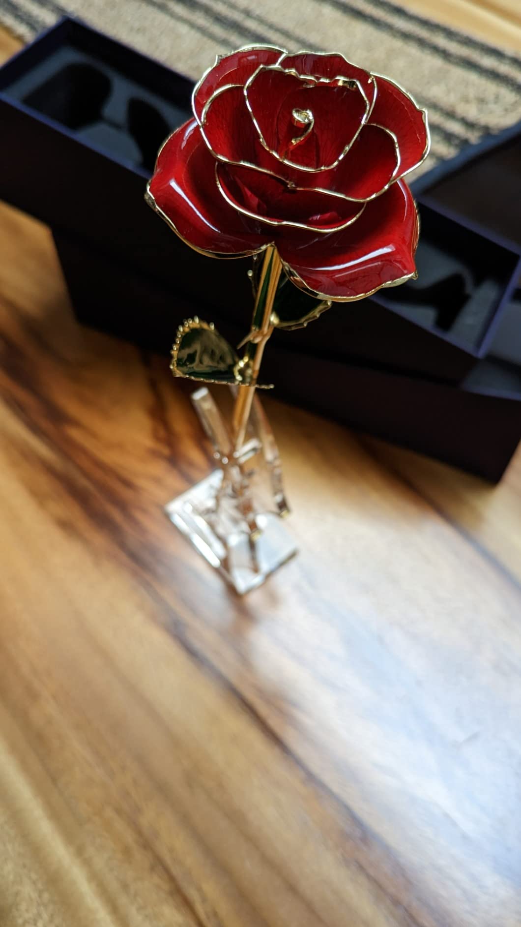 VIYNRAN Gold Dipped Rose, Viynran Long Stem 24k Gold Dipped Real Rose ...