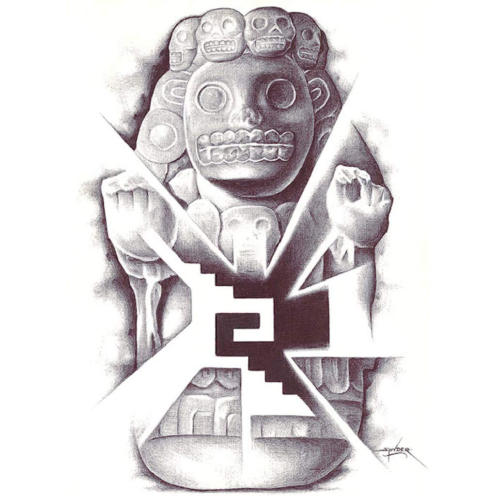 Aztec God Of Fire Tattoo