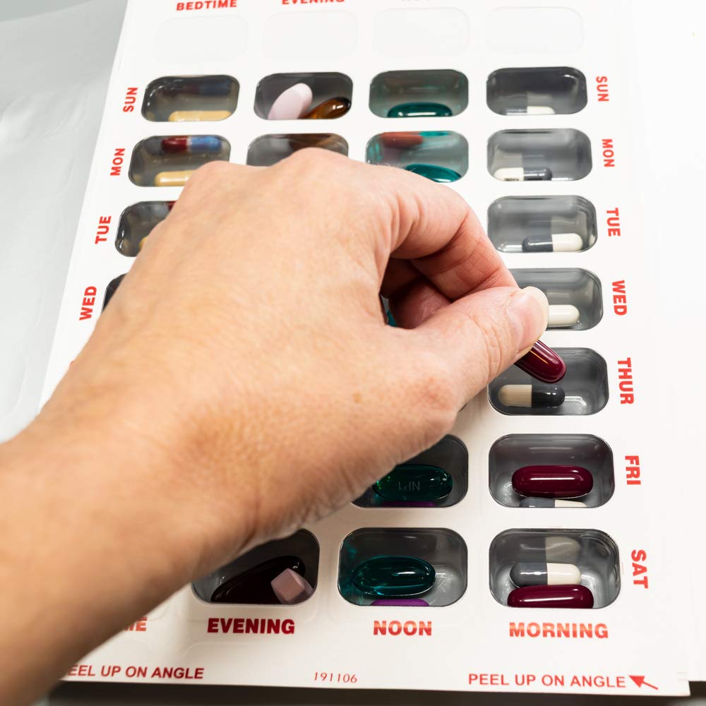 Buy 4 Times a Day Weekly XL Cold Seal Medication Blister Pack System ...