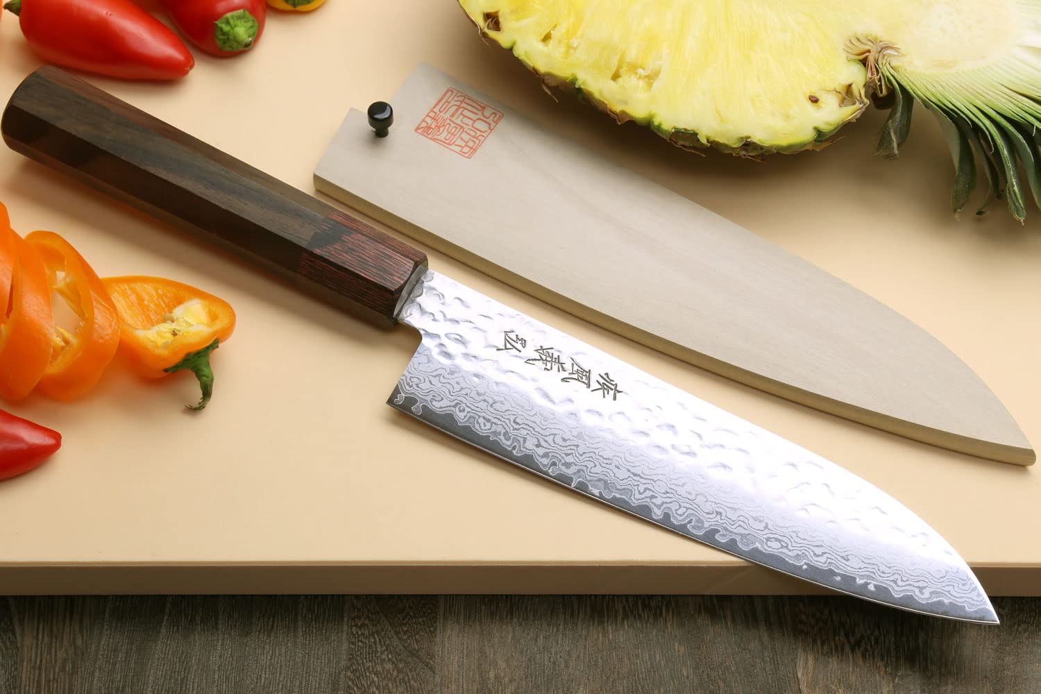 Snapklik.com : Yoshihiro VG-10 46 Layers Hammered Damascus Santoku ...