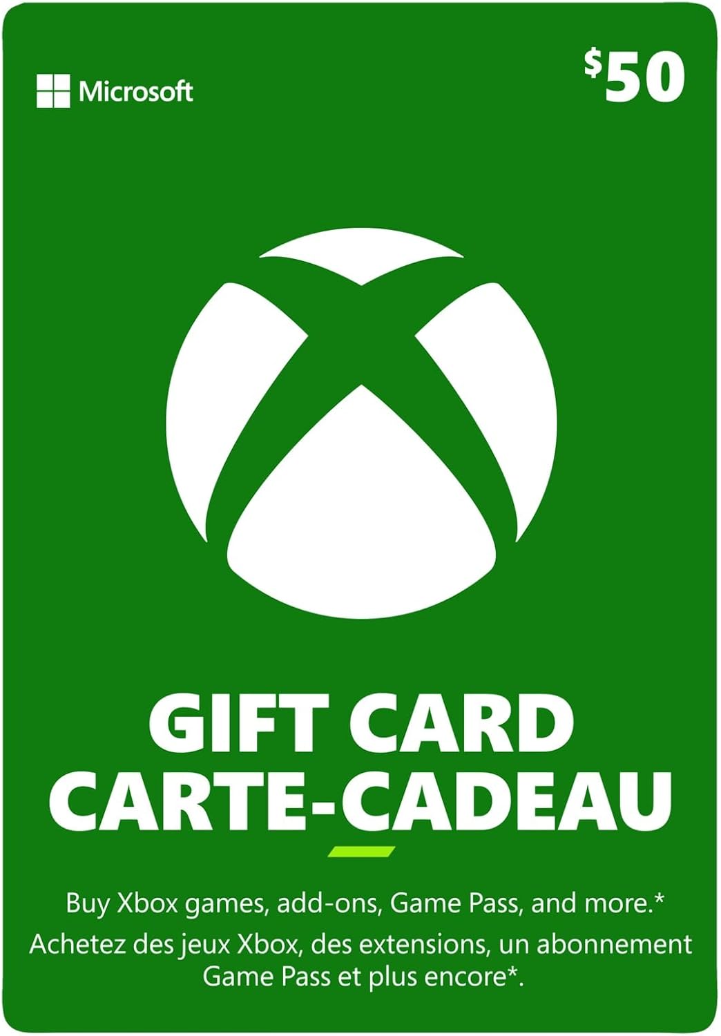 XBOX Gift Card $50 : Amazon.ca: Gift Cards