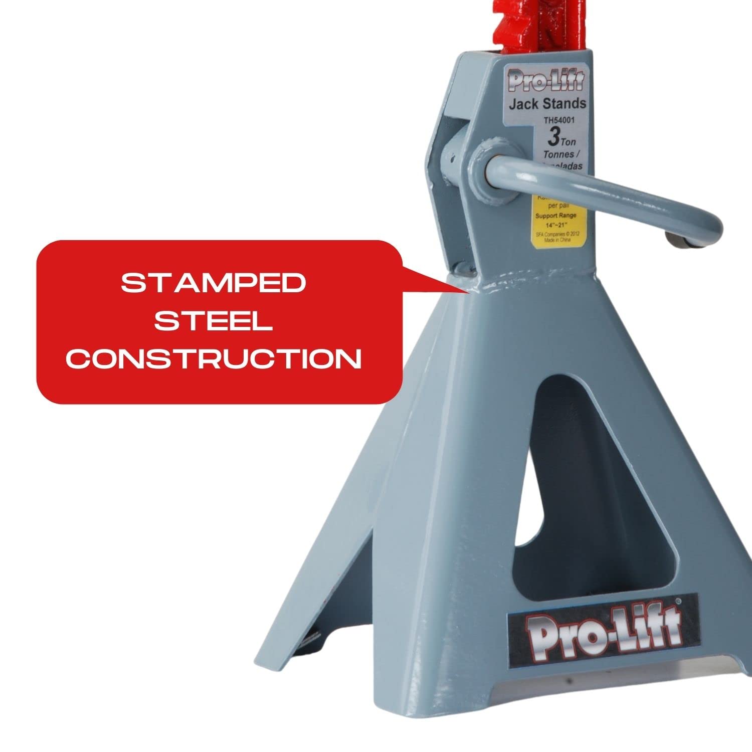 Snapklik.com : Pro-LifT T-9635 Grey High Lift Jack Stand